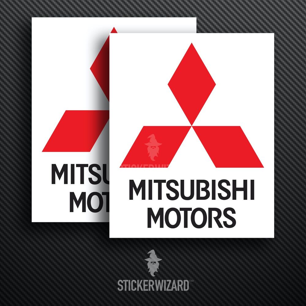 x2 Mitsubishi Motors Evolution Spoiler sticker / decal kit, Evo Tommi ...