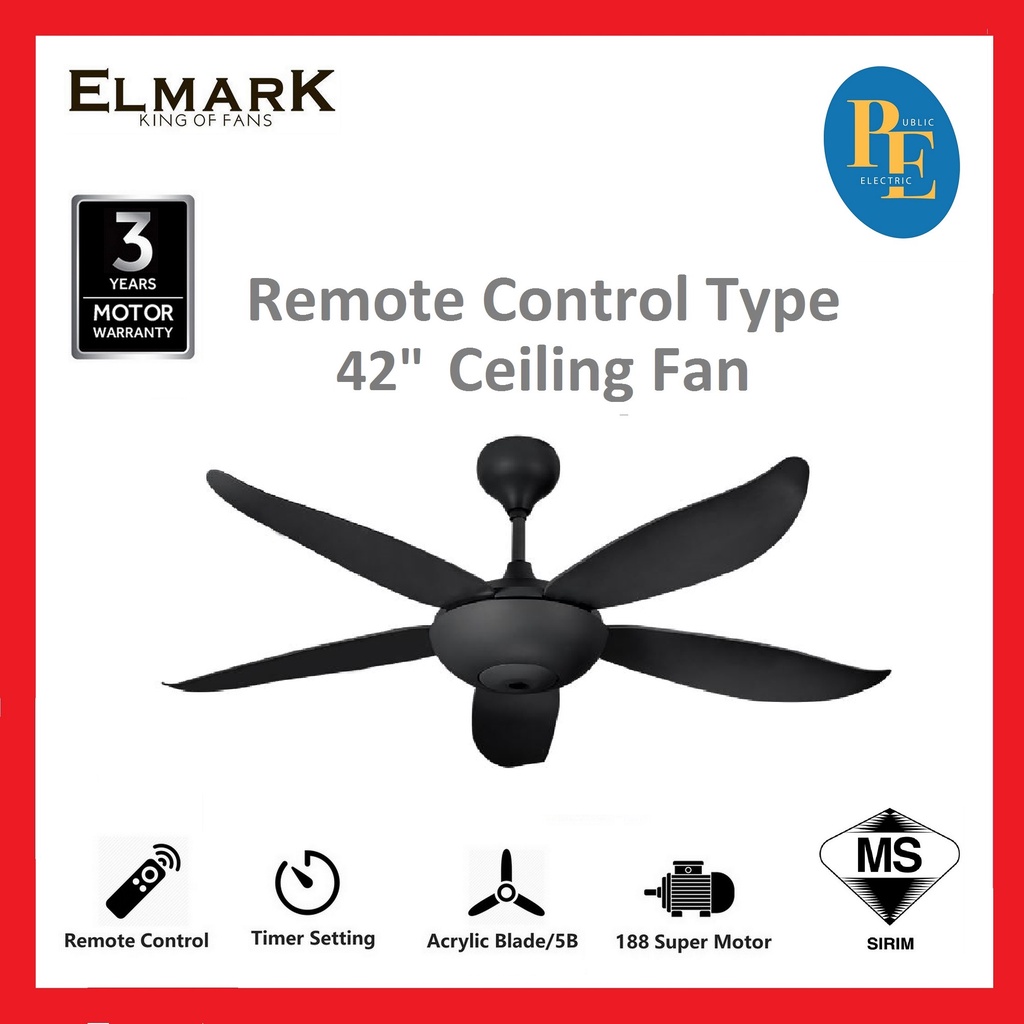 Elmark 42" Remote Control Type Baby Fan Ceiling Fan - KL101-ATOM ...