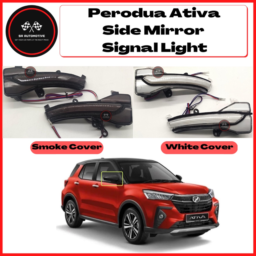 Perodua Ativa Side Mirror Signal Running Light 2pcs (White/Amber Light ...