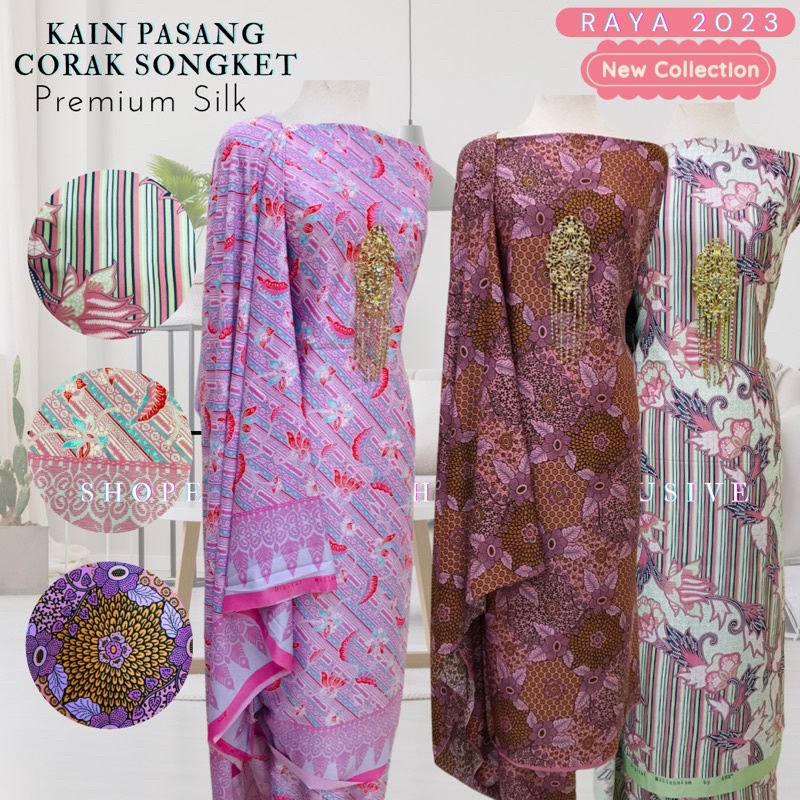 KAIN PASANG CORAK SONGKET PREMIUM SILK BY ZALEHA TEXTILES | KAIN PASANG ...