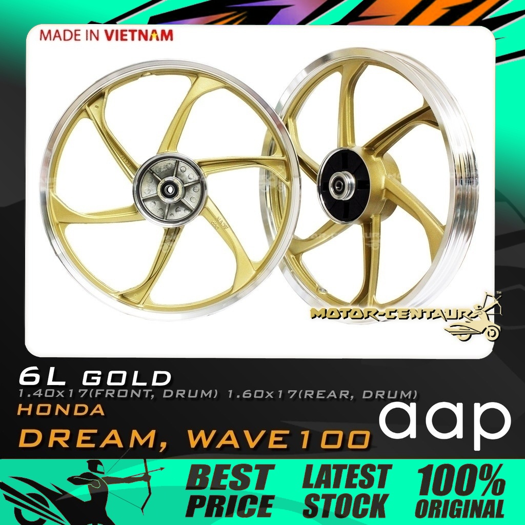 RIM MOTOSIKAL AAP SPORT RIMS 1.40X17(DRUM, F) 1.60X17(DRUM, R) FOR ...