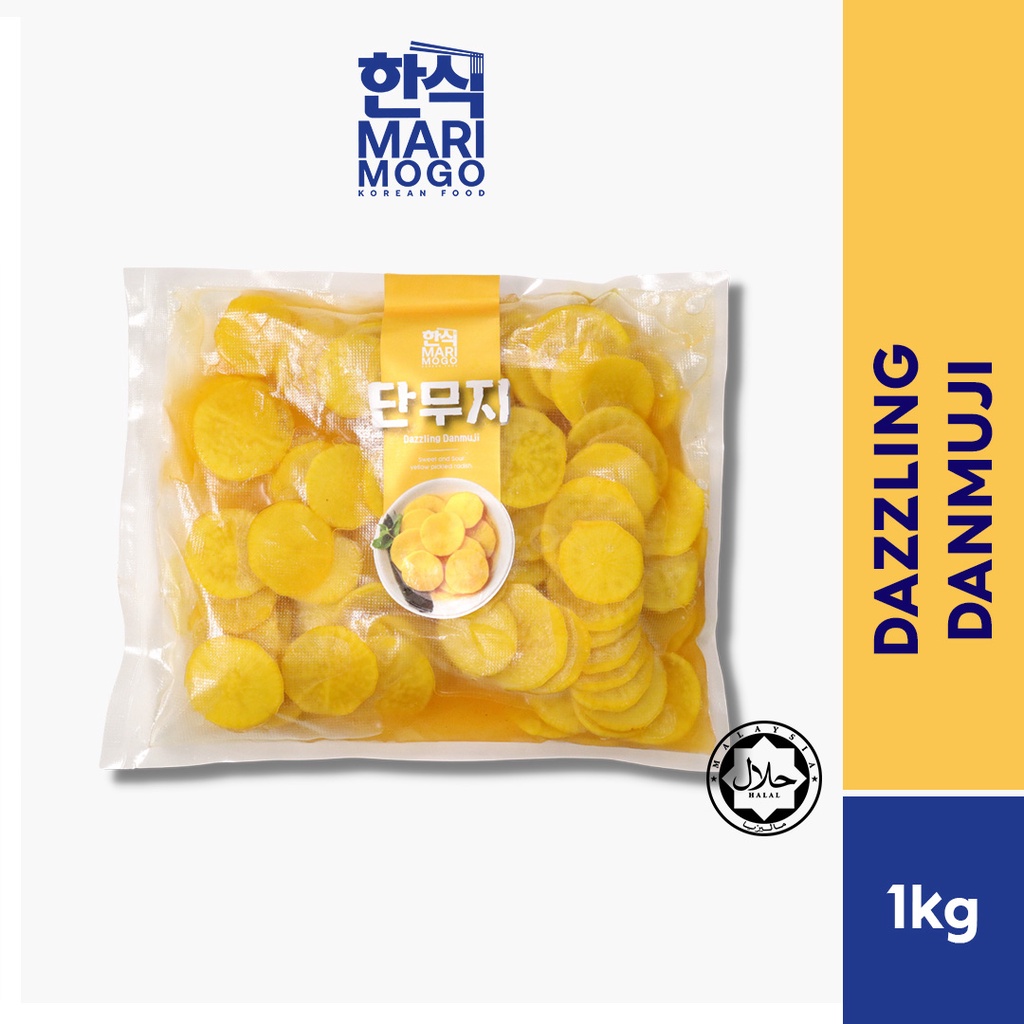 MariMogo Dazzling Danmuji 1kg: Halal Danmuji Korean Yellow Pickled ...