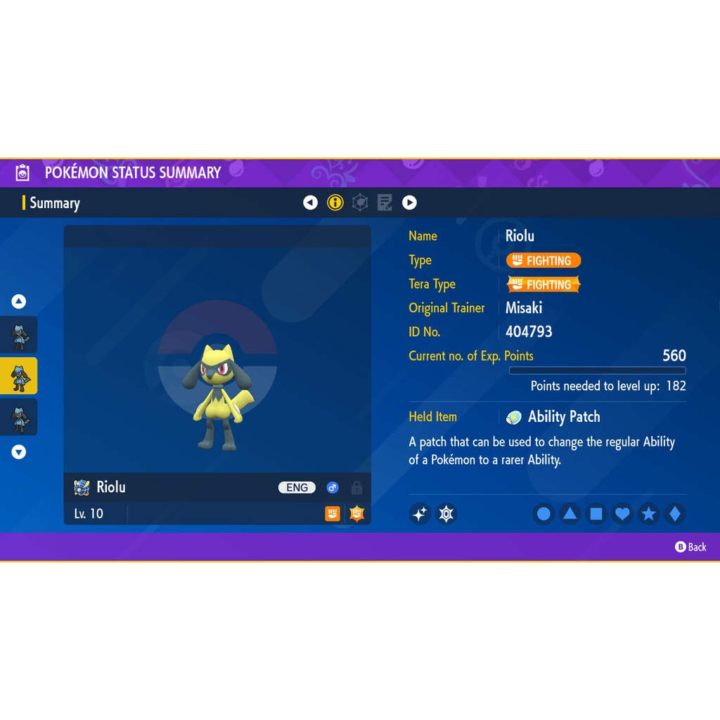 Pokemon Scarlet & Violet 6IVs Full Ev Trained Shiny Riolu | Shopee Malaysia