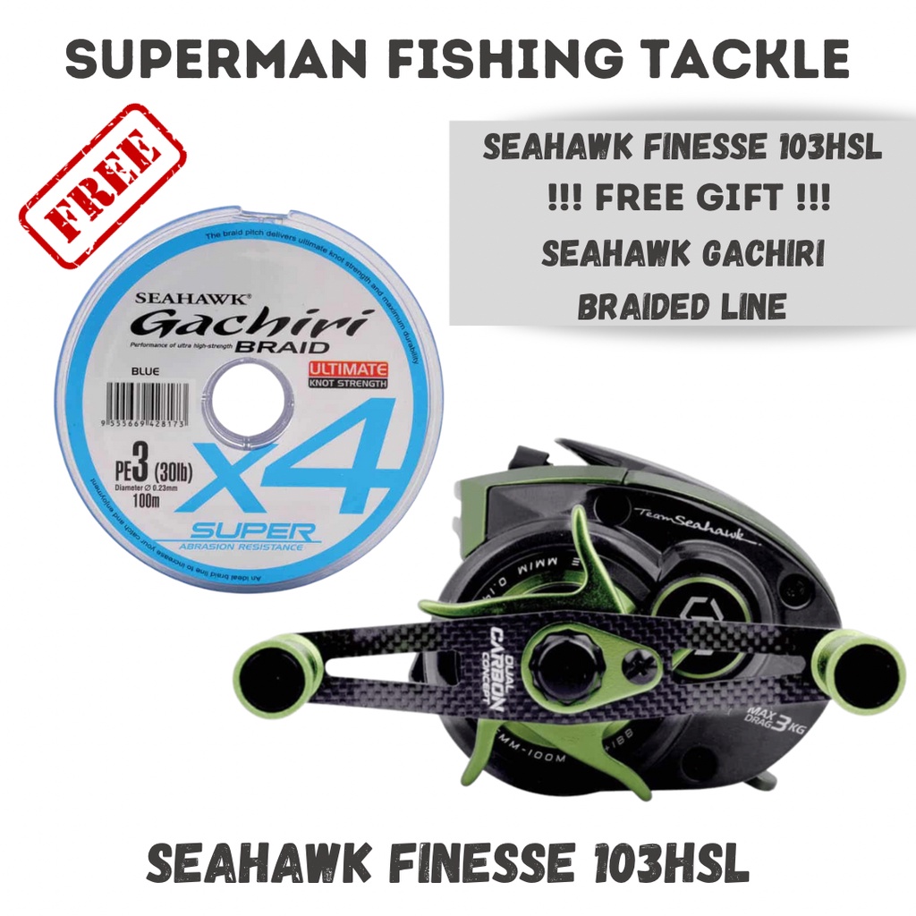 Seahawk Finesse 103HSL casting reel baitcasting FREE GIFT AVAILABLE ...
