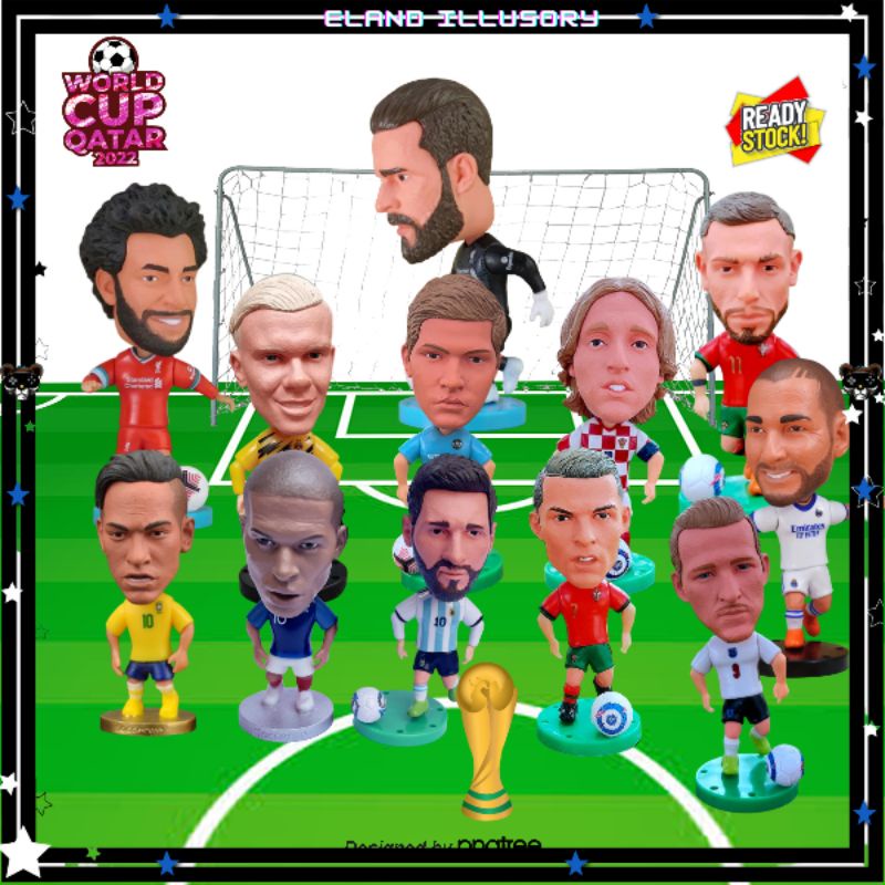 Football Player Toys Soccer Figure Doll Collection Mini Action Figures ...