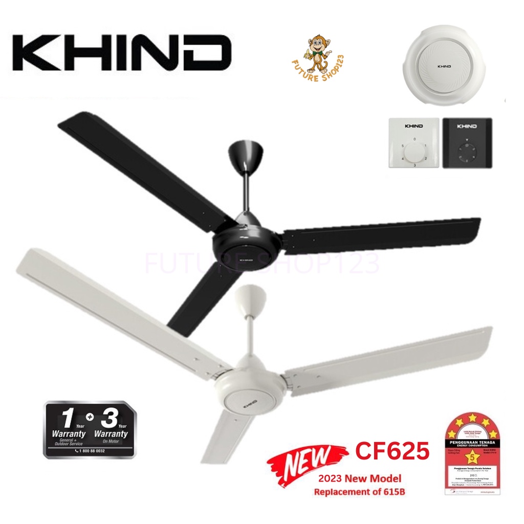 Khind Ceiling Fan 60" CF618 CF615 CF625 Kipas Siling/Eurowind Ceiling ...
