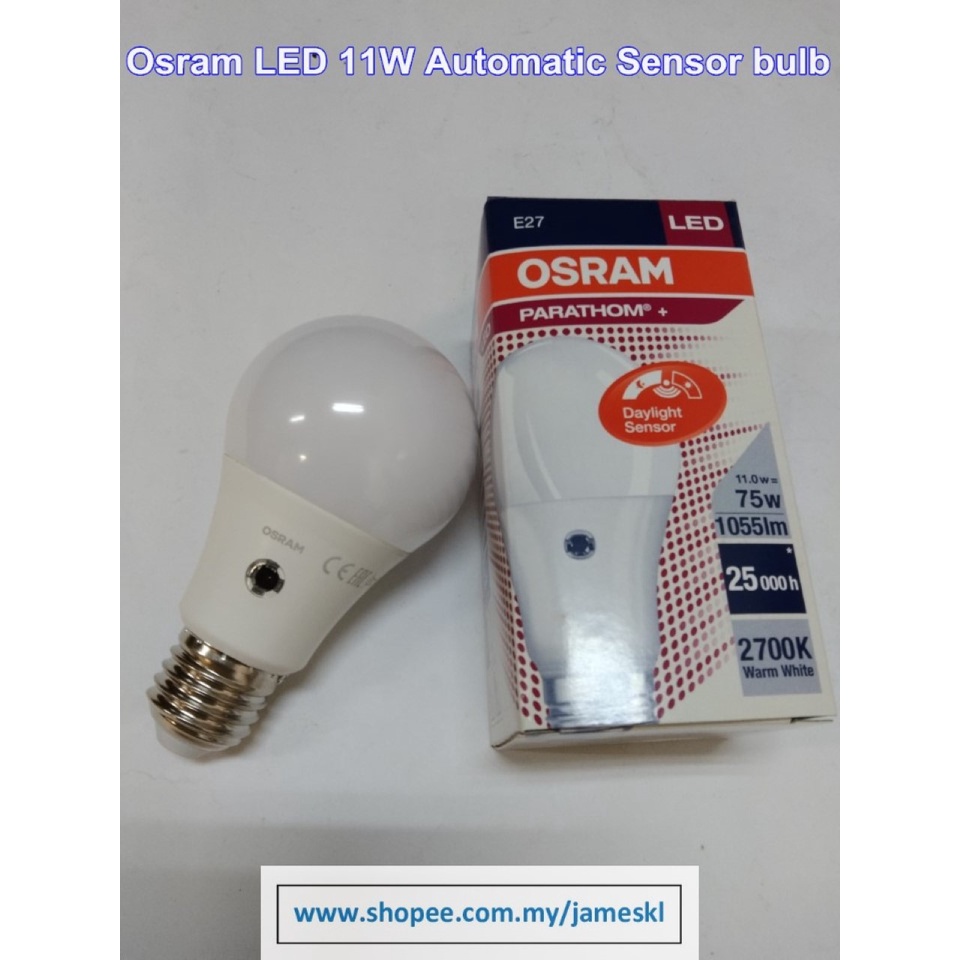 Osram LED 11W Automatic On at Night Sensor bulb E27 | Shopee Malaysia