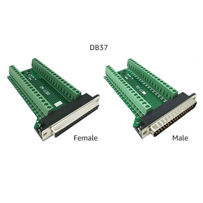 DB37 Male Female 37p DSUB Terminal Block Breakout Board Screw Adapter ...