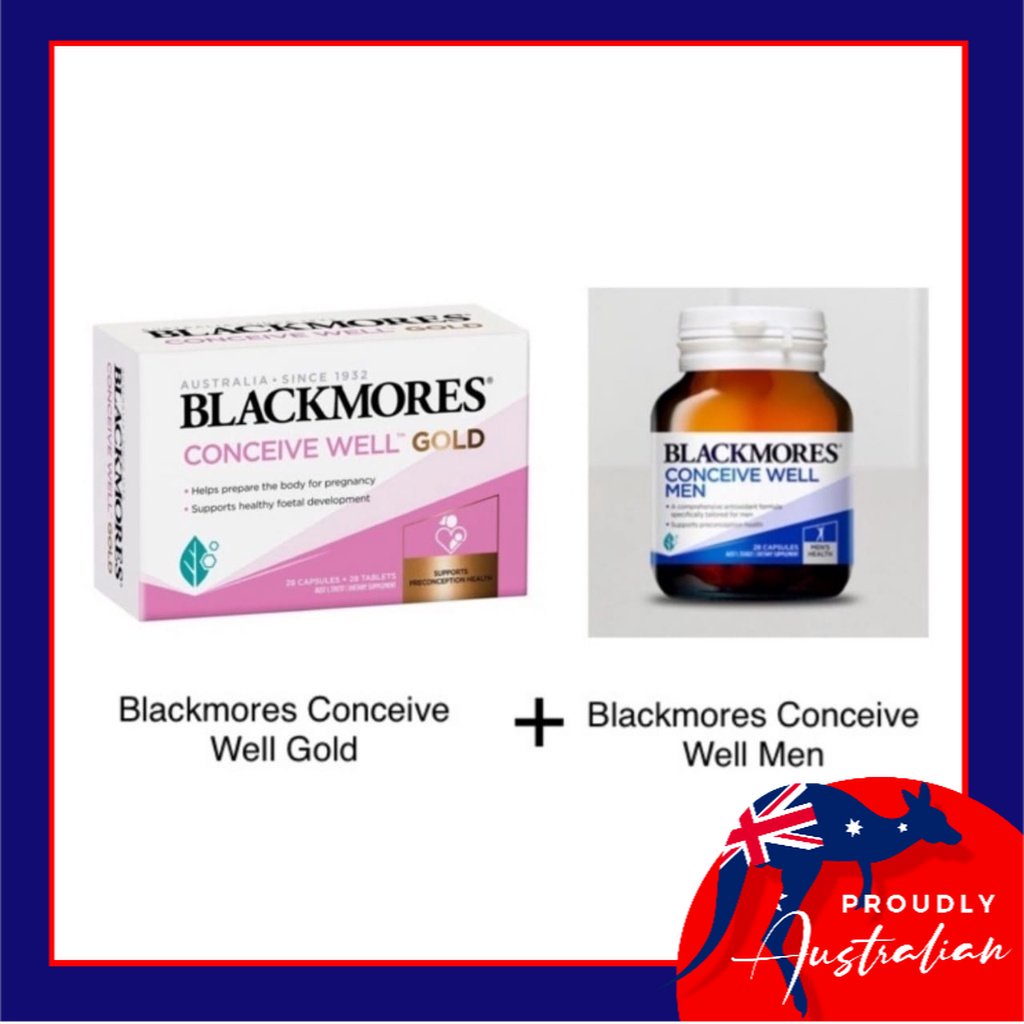 Blackmores Conceive Well Gold + Conceive Well Men 28 Tablets | Shopee ...