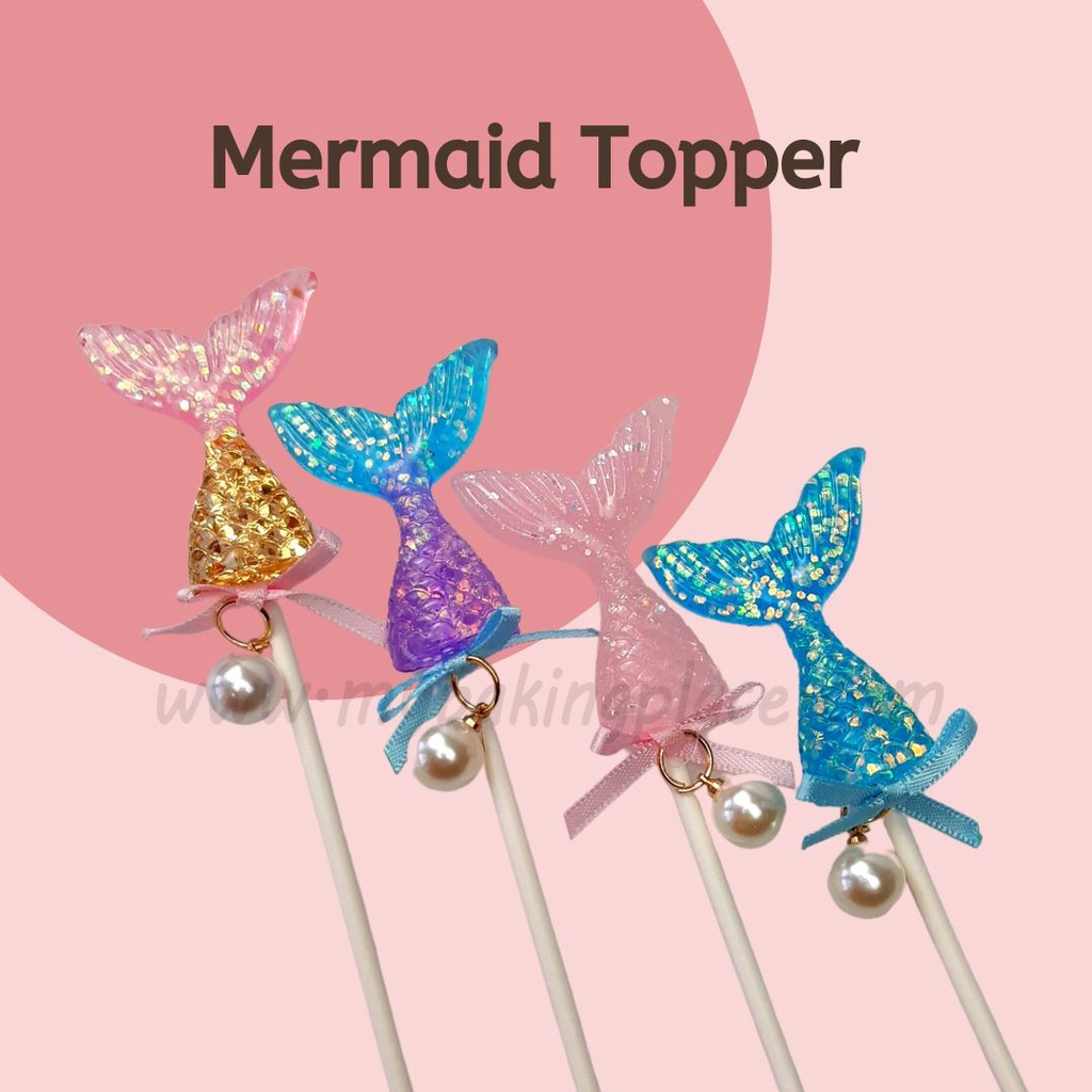 Mermaid Cake Topper Birthday Cake Decoration Mermaid Tail Cake Topper ...