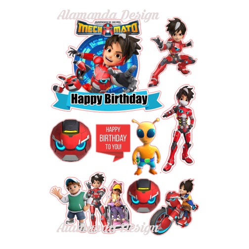 MECHAMATO CARTOON CAKE TOPPER | Shopee Malaysia