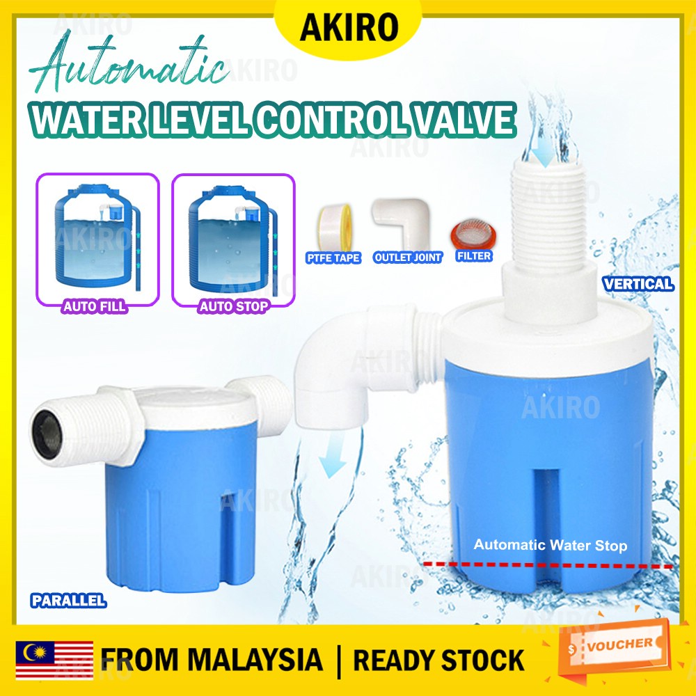AKIRO Automatic Water Tank Level Control Valve G1/2 G3/4 Inside Type ...