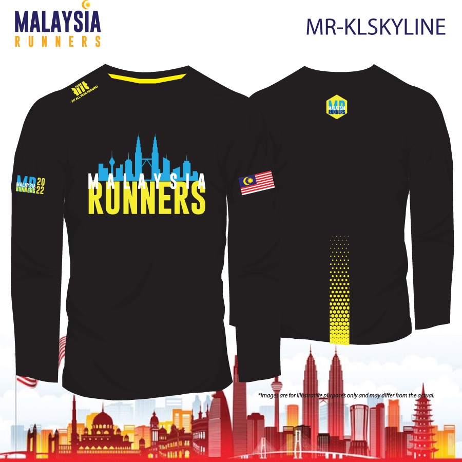 Malaysia Runners Long Sleeve KL Skyline Merchandise Shirt - Without ...