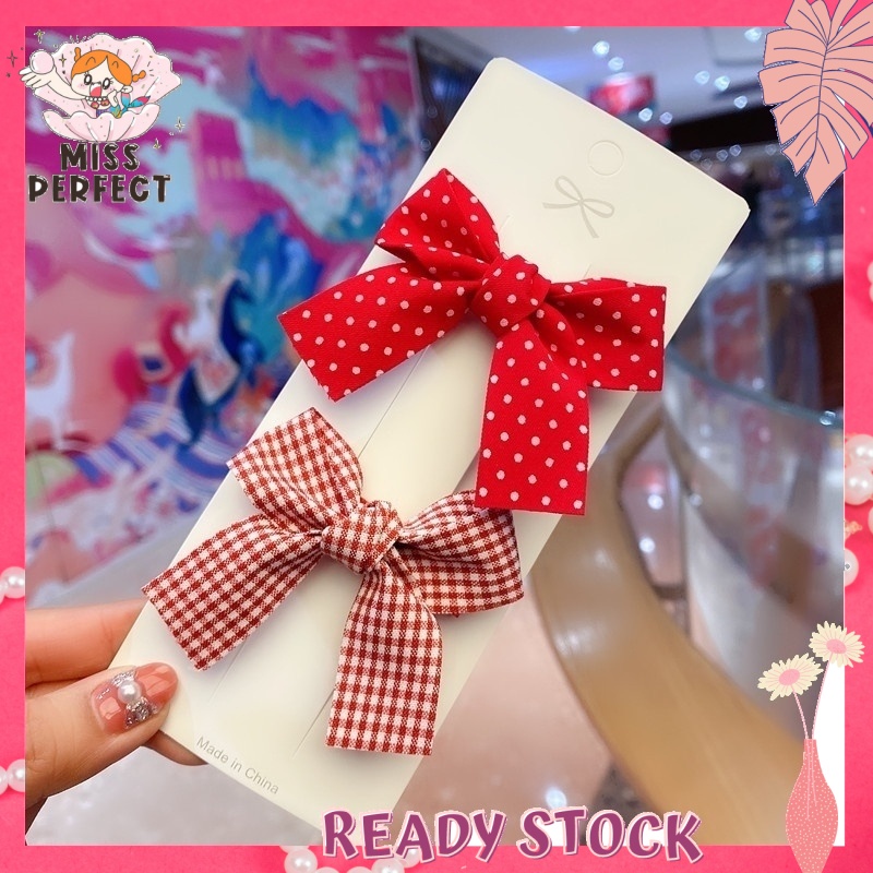 CNY 2 Pcs Baby Cute Red Bow Hair Tie Korea Kids Rubber Band Head Rope ...