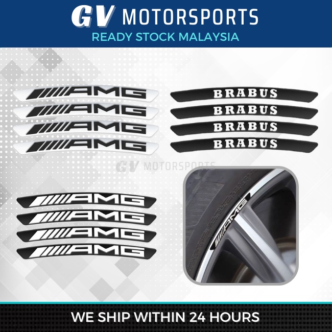 READY STOCK Mercedes Benz AMG Brabus 4MATIC Rim Tire Wheel Emblem ...