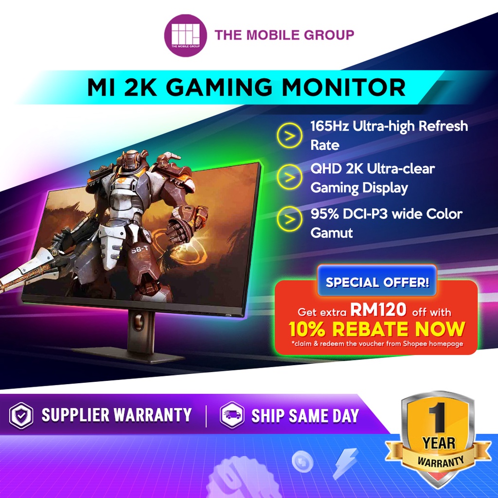 Xiaomi Mi 2K Gaming Monitor 27 inch | 2560 x 1440 2K IPS Display ...