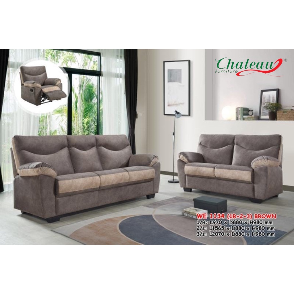 Sofa Set/ Recliner sofa set (1 seater recliner+2+3seater) | Shopee Malaysia
