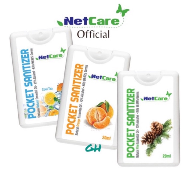 Netcare Hand Sanitizer Pocket Spray 20ml Bundle (Pine, Orange, Cool Tea ...
