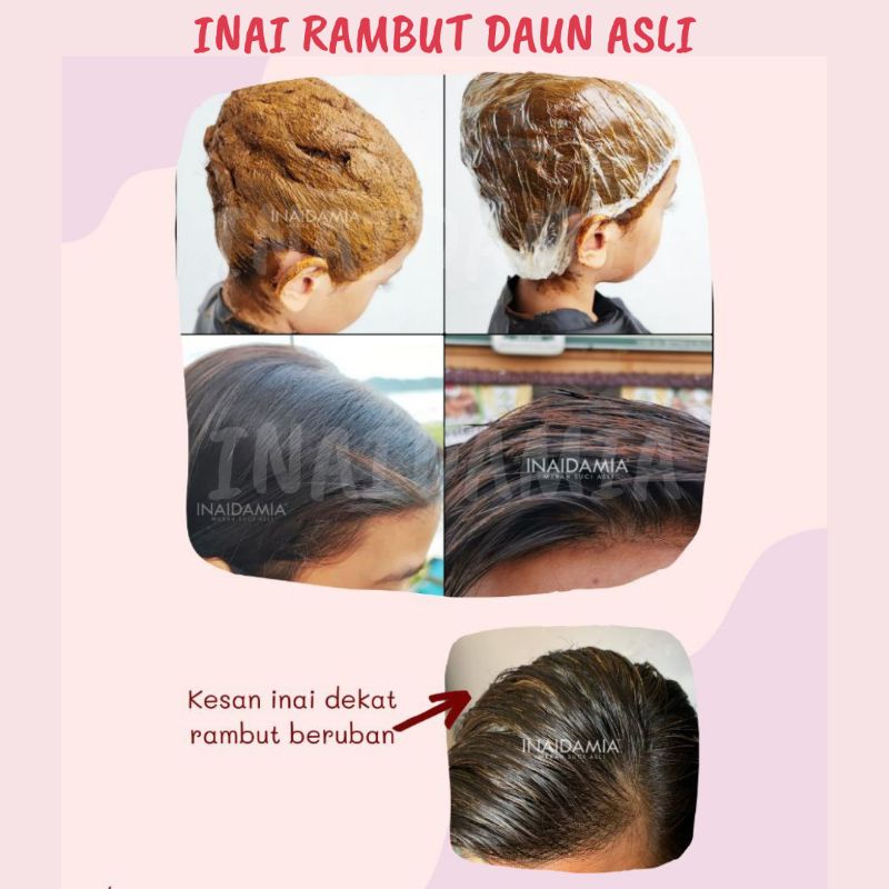 INAI RAMBUT ASLI - INAIDAMIA DAUN ASLI | RAMBUT GUGUR | KELEMUMUR | UBAN | GATAL KULIT | Shopee ...