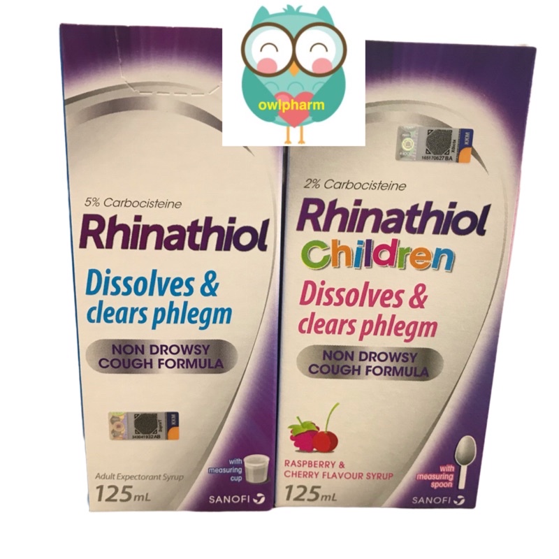 Rhinathiol Adult Expectorant 125ml Carbocistene 5% / Rhinathiol ...