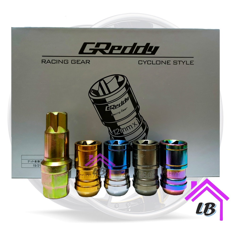 GReddy Cyclone Style Heavy Duty Wheel Nut Steel Special Tyre Nut Steel ...