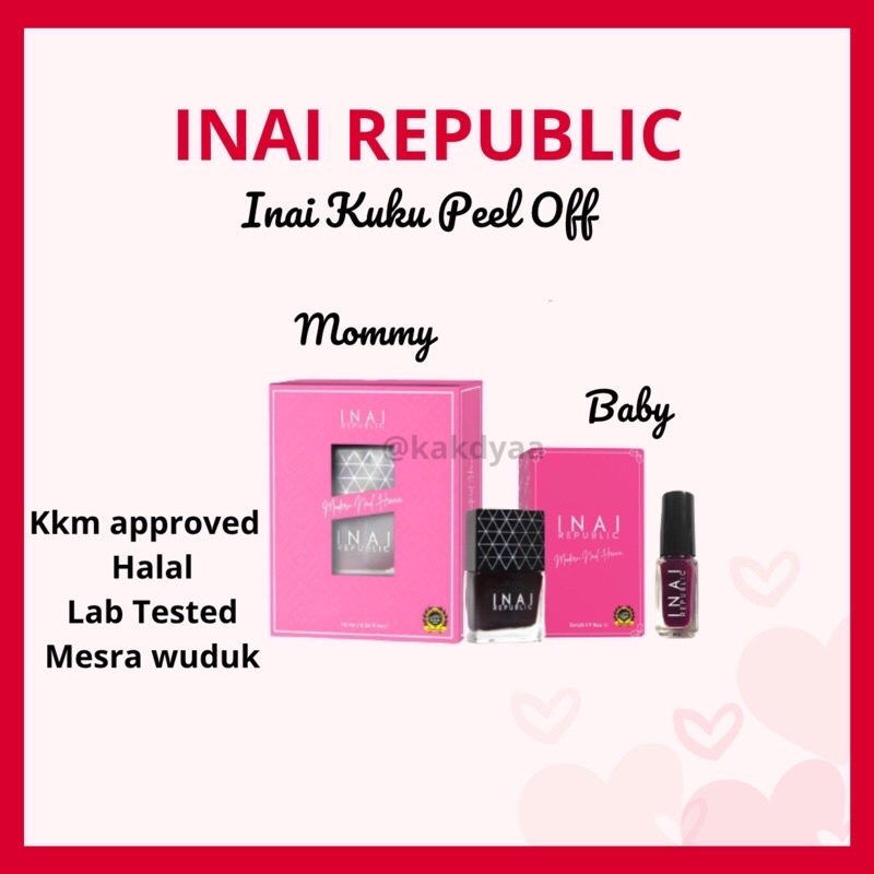 INAI REPUBLIC INAI KUKU VIRAL INAI MODEN MESRA WUDUK HALAL NAIL HENNA ...