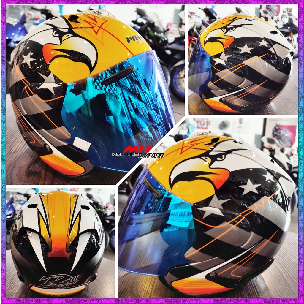 MHR V518 KENNY ROBERT OPEN FACE HELMET WITH SIRIM / RAM 3 DESIGN HELMET ...