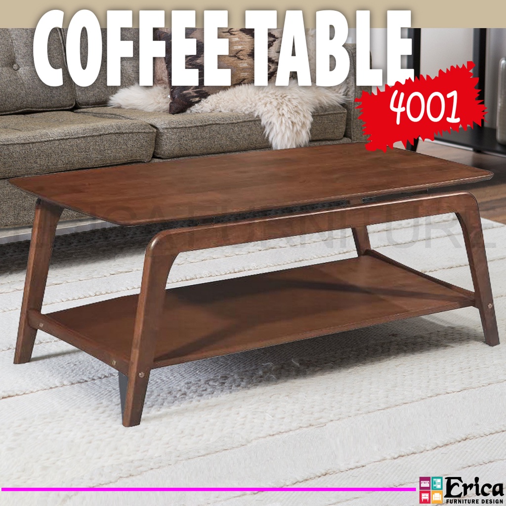 [FREE SHIPPING] Erica Solid Wood Coffee Table 4001/Solid Wood/ Modern ...