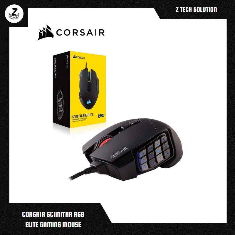 CORSAIR Scimitar RGB Elite MOBA/MMO Gaming Mouse | Shopee Malaysia