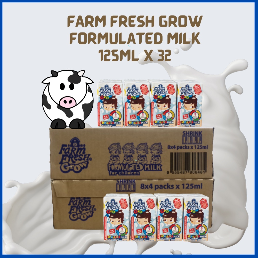 Farm Fresh Uht Milk Mini Pack 125ml X 32packs One Cartton Shopee Malaysia