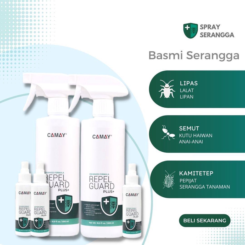 Camay Repel Guard Spray Serangga Bebas Kimia Selamat Untuk Tanaman dan ...
