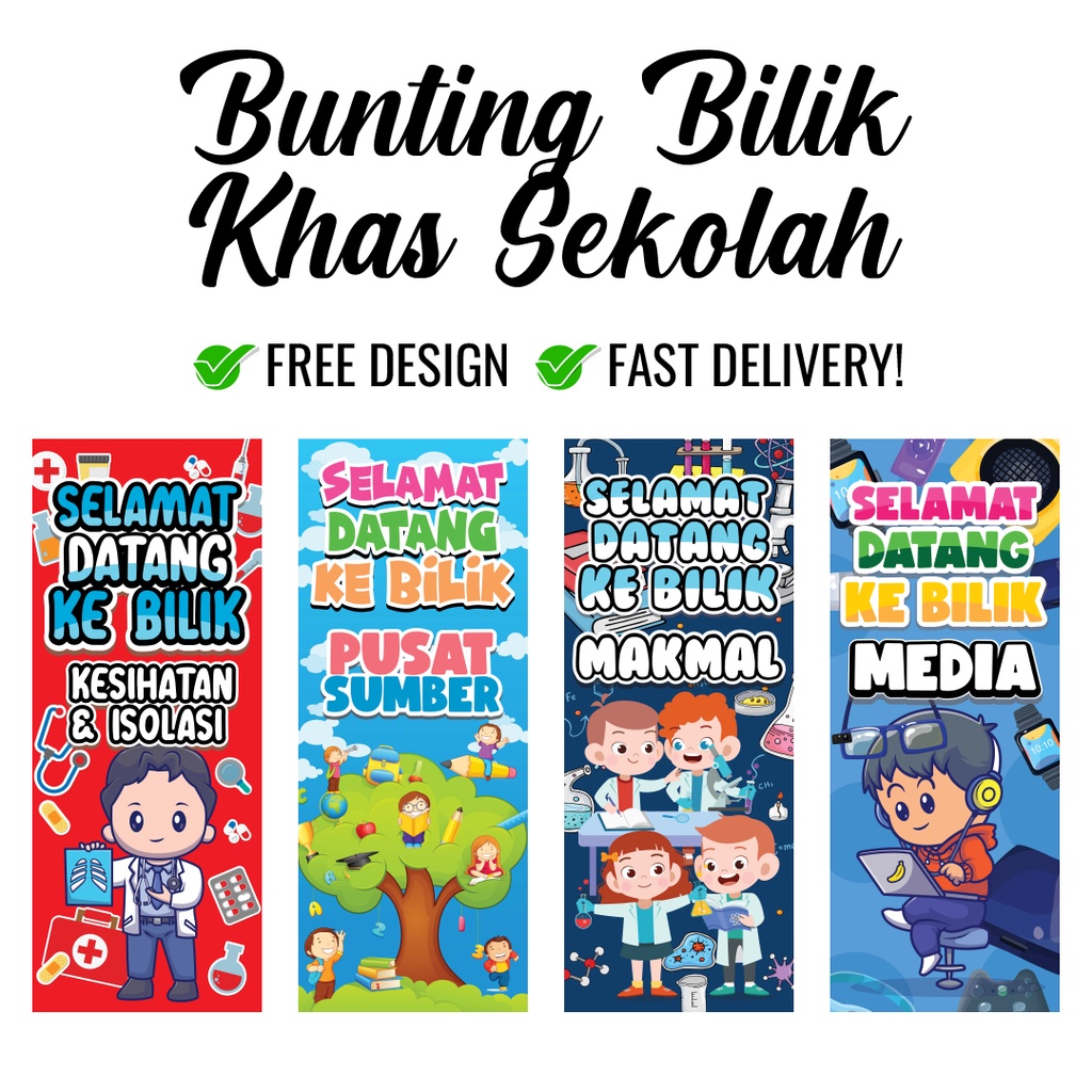 BUNTING SELAMAT DATANG KE BILIK KHAS SEKOLAH UNTUK KECERIAAN SEKOLAH ...