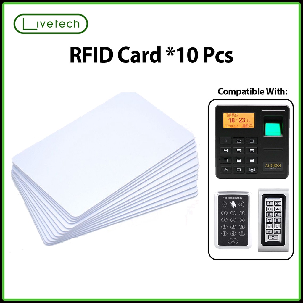 LiveTech RFID Card x10 Only For Fingerprint Keypad RFID Access Control ...