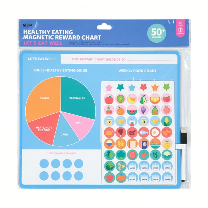 Magnetic Reward Chart: healthy eating Kmart Australia | Shopee Malaysia