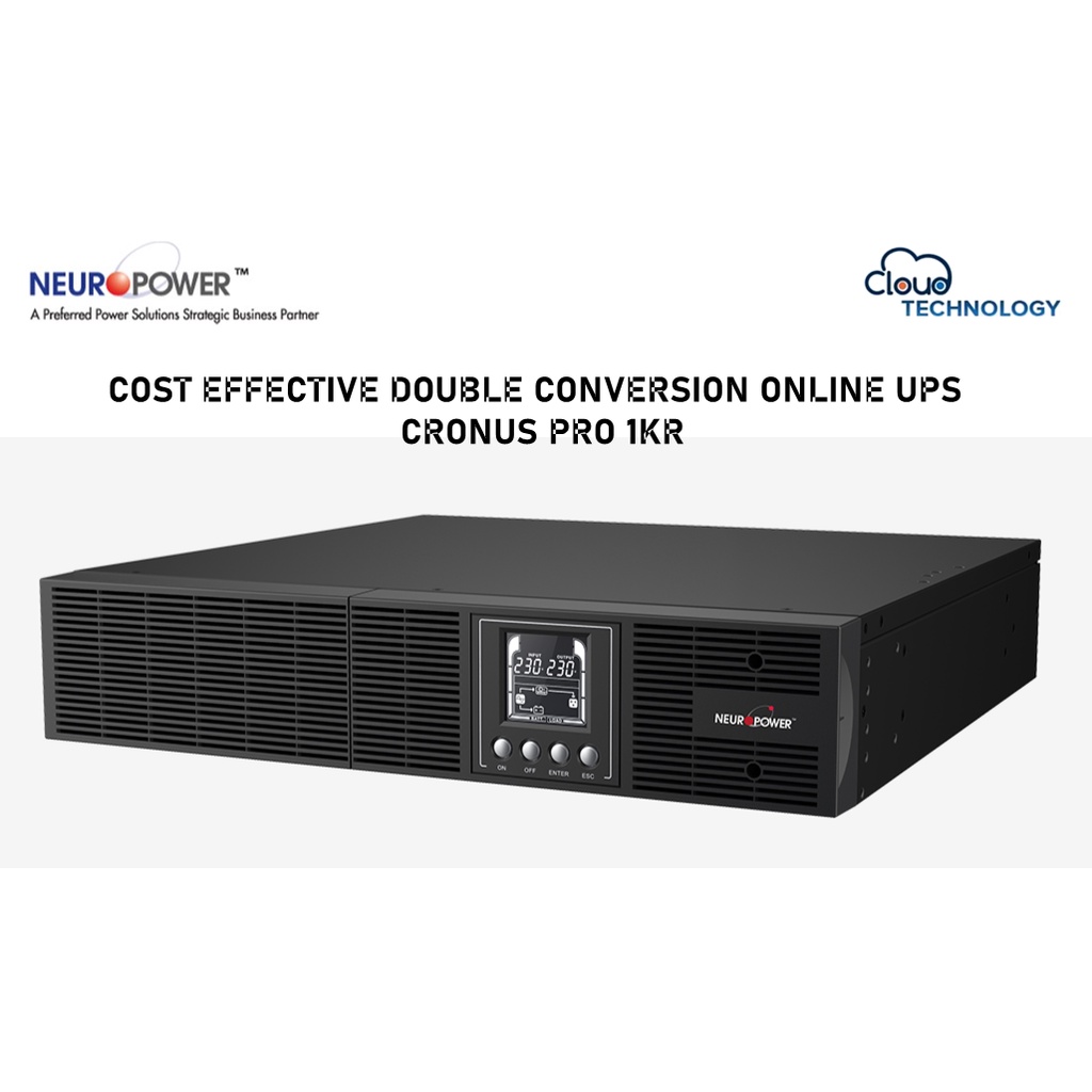 NEUROPOWER CRONUS PRO 1KR 1000VA RACKMOUNT ONLINE BACKUP BATTERY/UPS ...