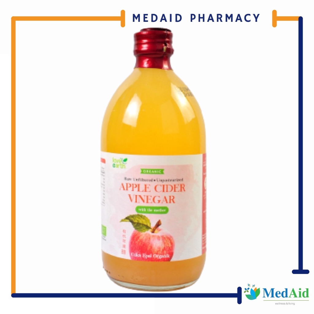 Love Earth Organic Apple Cider Vinegar 500ml | Shopee Malaysia