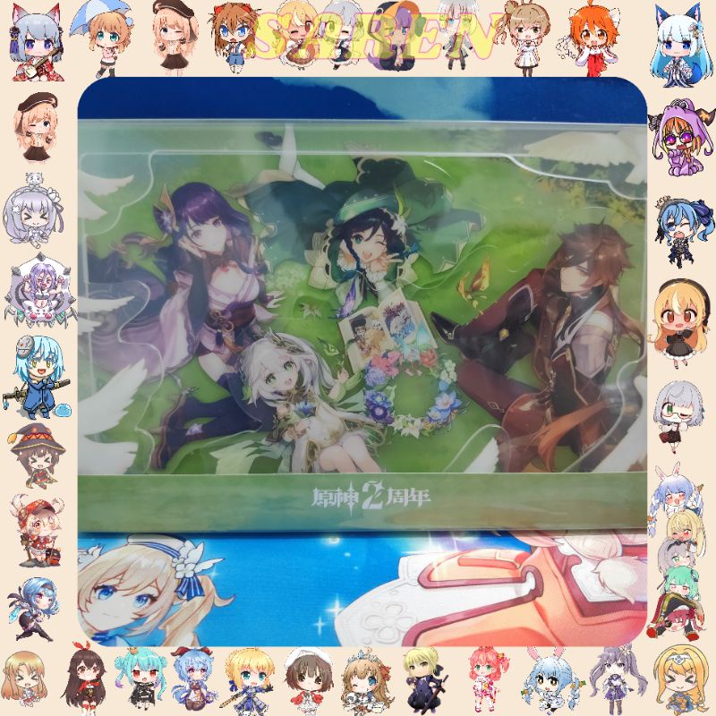 Mihoyo Genshin Impact 2nd Anniversary Art Collection Thick Acrylic ...