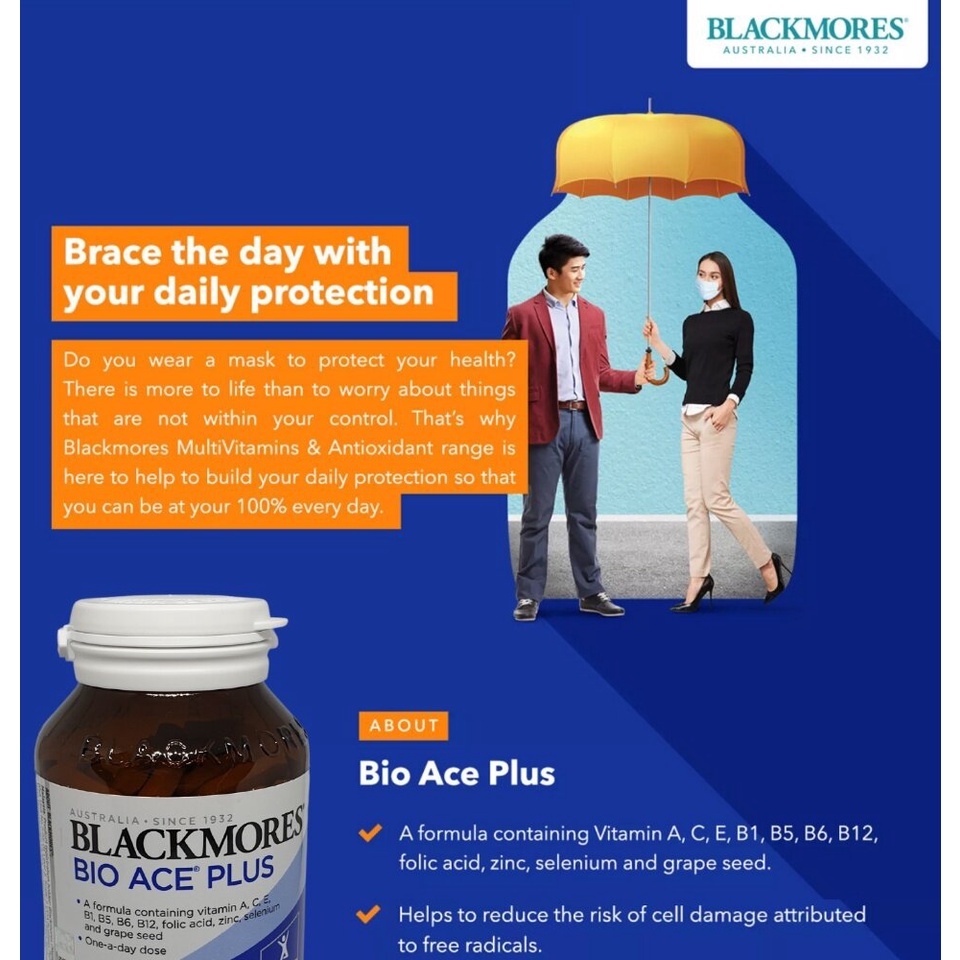 Blackmores Bio ACE Plus 90s - Promotes Healthy Skin | Shopee Malaysia