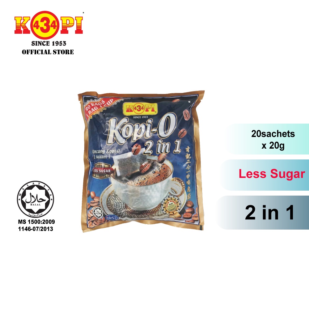 NEW Kopi 434 Muar 2in1 Less Sugar (Black Coffee with less sugar EXTRA ...