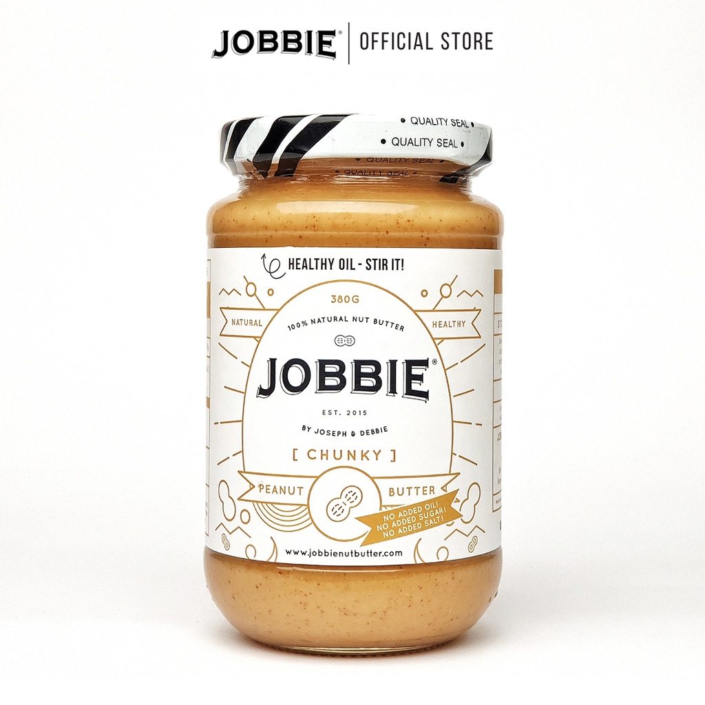 JOBBIE Peanut Butter - Chunky Pure (380g) | Shopee Malaysia