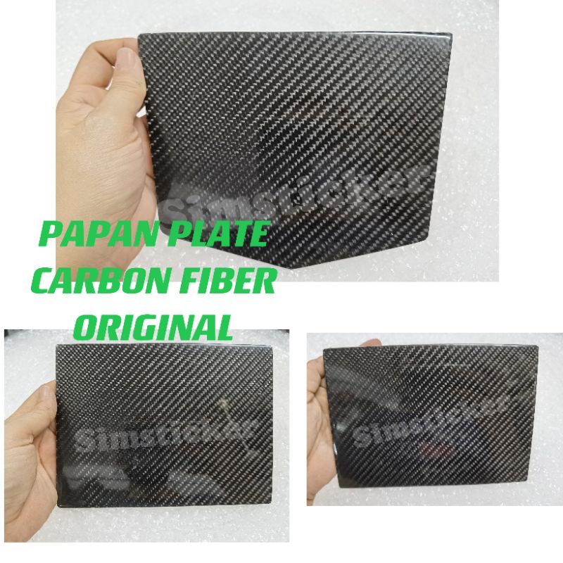 PAPAN PLATE MOTOR ORIGINAL CARBON FIBER | Shopee Malaysia