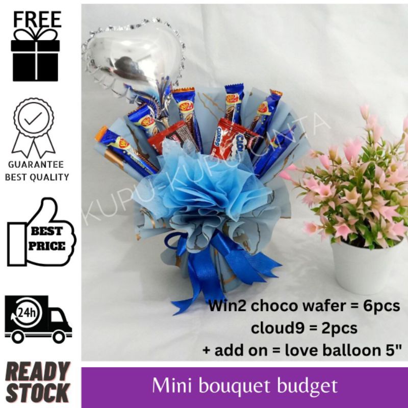 Mini bouquet budget/Mini chocolate bouquet bajet buket/bouquet for ...