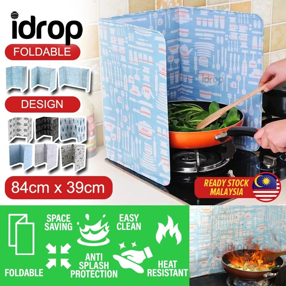 FREE GIFT idrop Anti Oil Splash Proof Baffle Screen Kitchen Aluminium ...