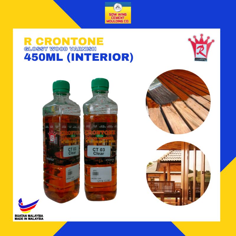 R Crontone Wood Varnish (syelek kayu) - 450ml | Shopee Malaysia