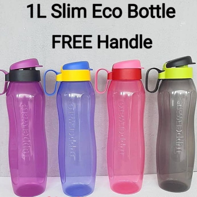 Tupperware Slim Eco Bottle with Handle 1.0L/ Air Botol / Water Bottle ...