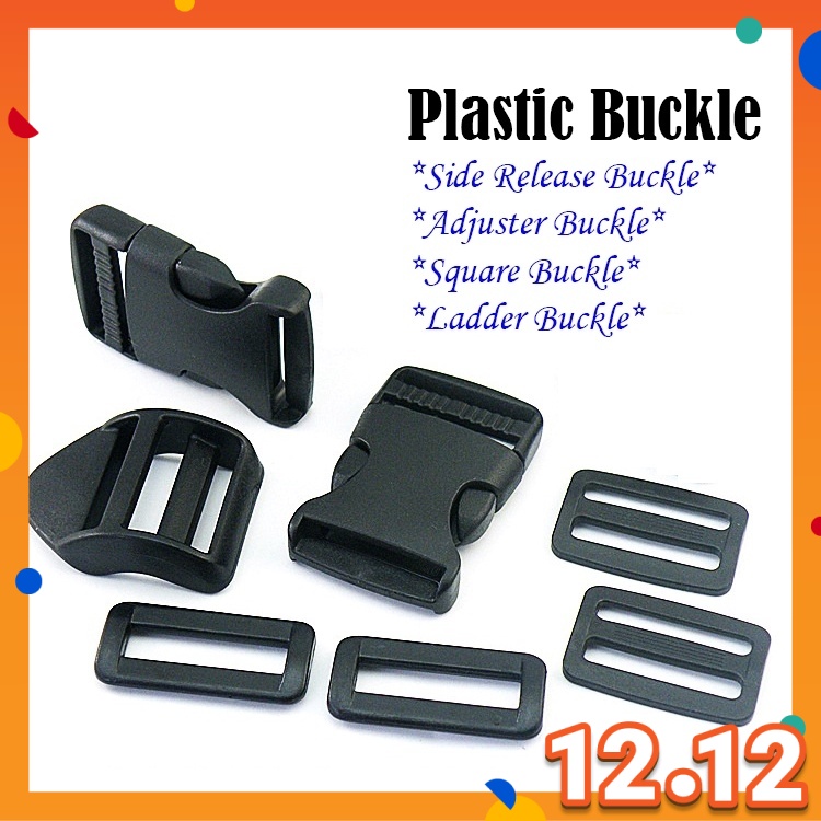 Plastic Side Release Ladder Lock Adjuster Square Lobster Hook Buckle ...