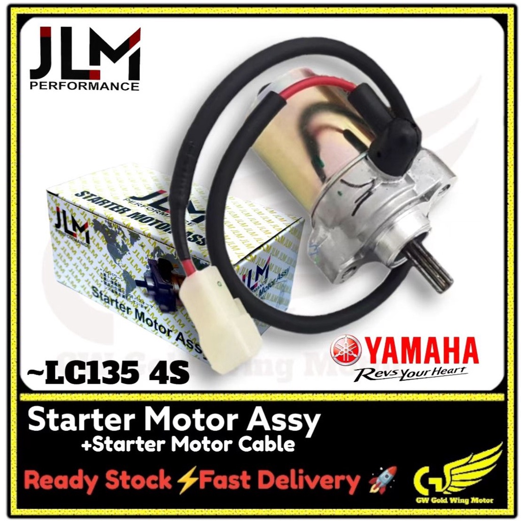 JLM YAMAHA LC135 4S STARTER MOTOR ASSY 135LC LC135 V1 - V7 55D 4SPEED V2 V3 V4 + STARTER WIRE ...