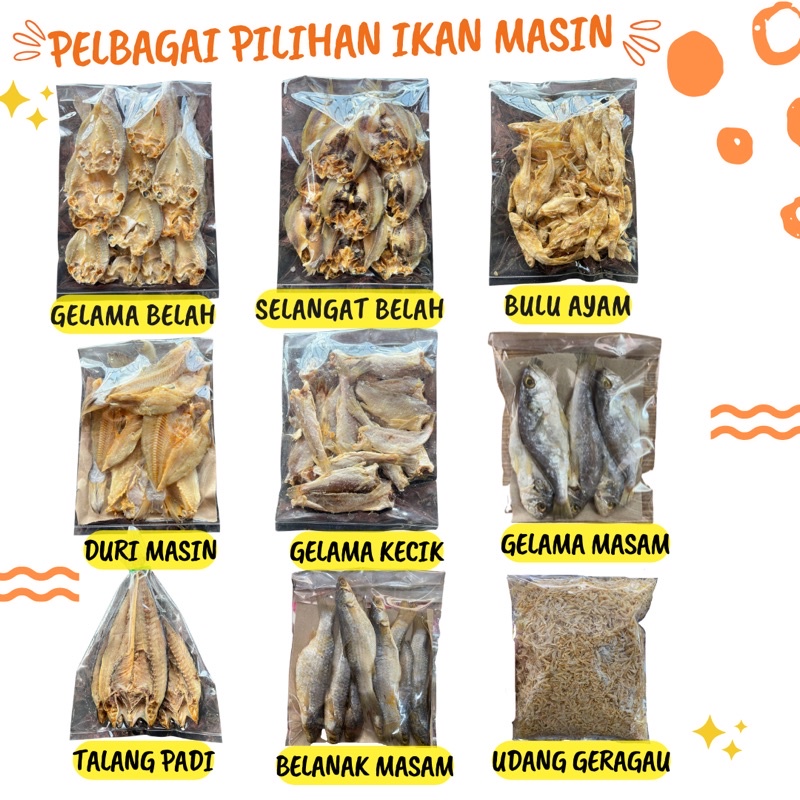 Pelbagai Pilihan Ikan Masin Tanjung Dawai (VACUUM PACK) | Shopee Malaysia