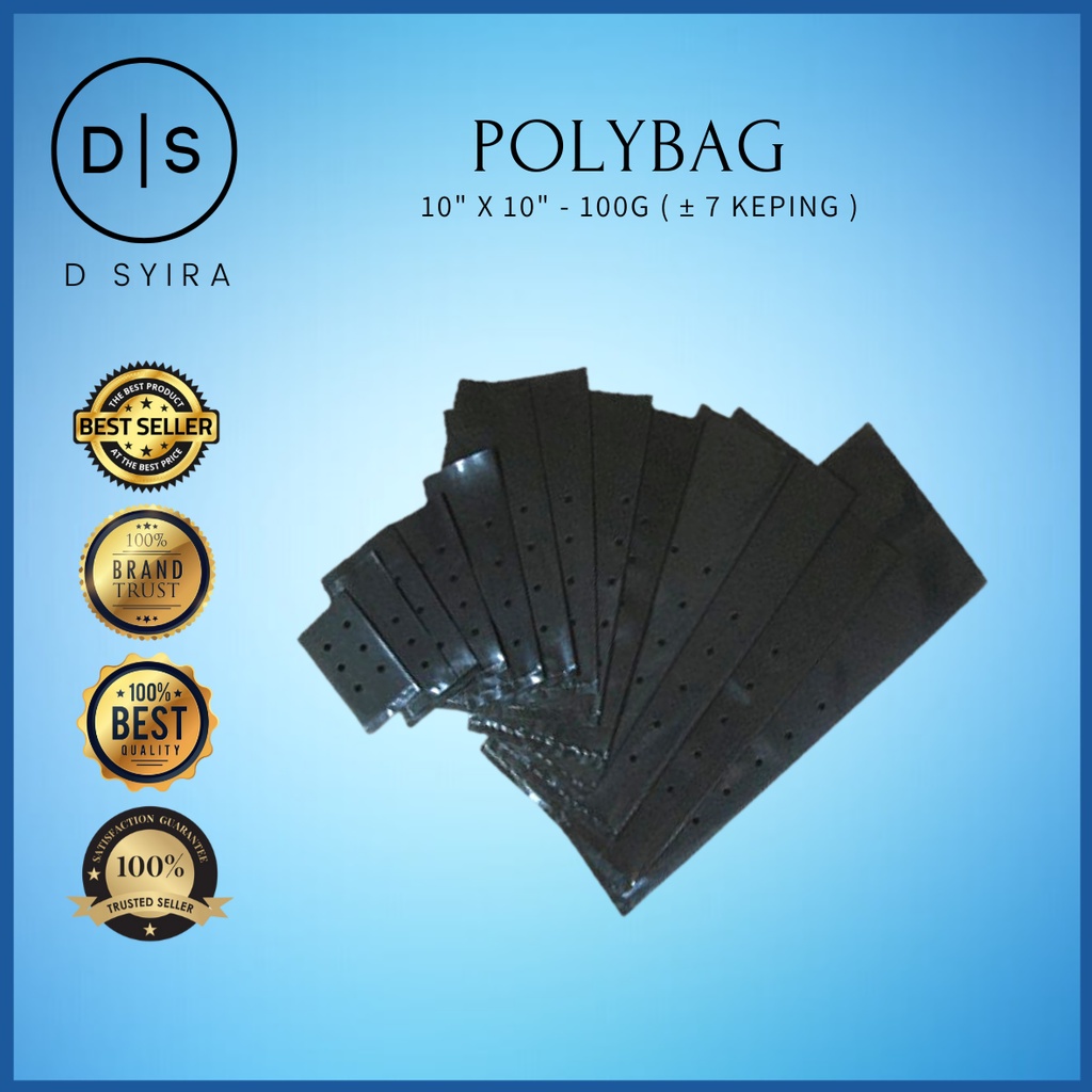 Polybag Hitam 10”x 10” 100g(-+7 keping) | Shopee Malaysia