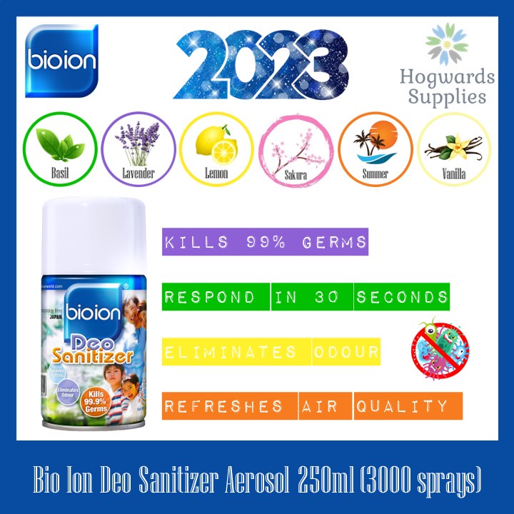 🔥Bio Ion💥Deo Sanitizer Germ-Free Air Sanitiser Aerosol 250ml (Refill) 6 ...